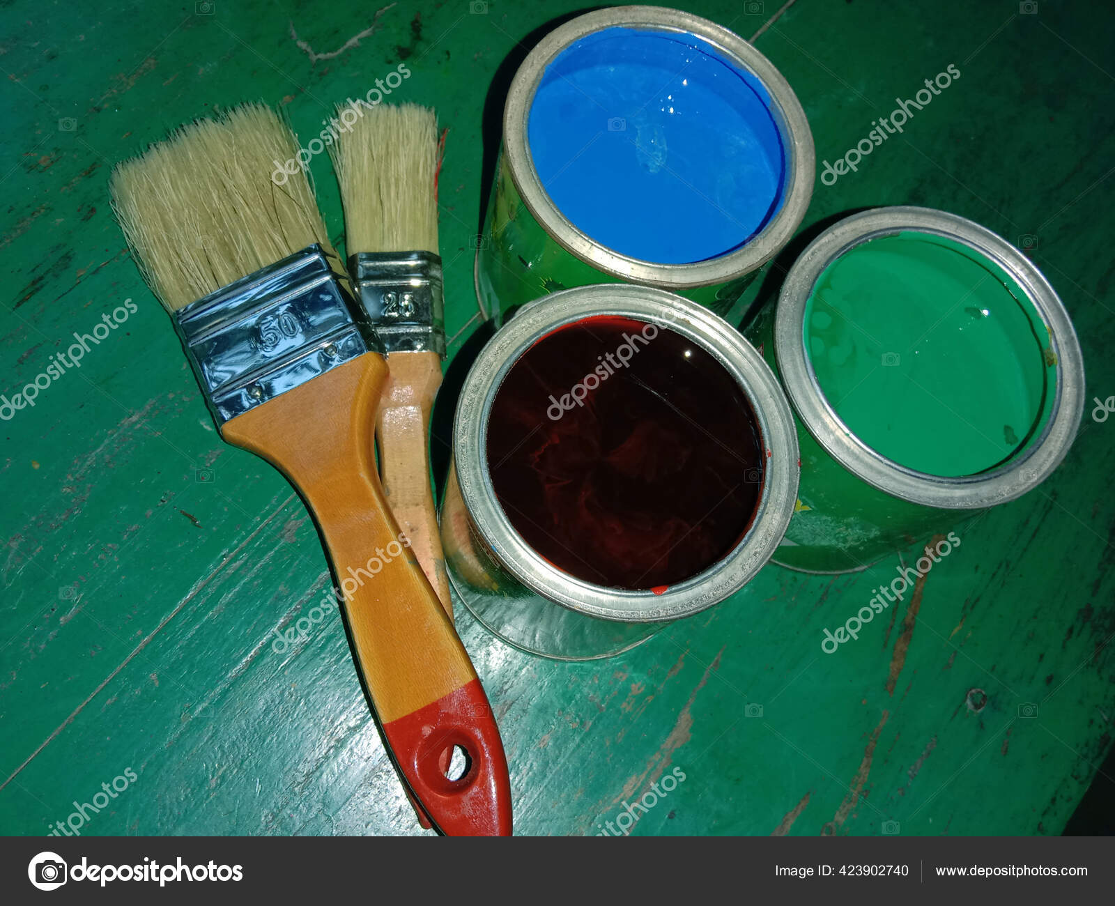Multiple Paint Pot Brush — Stock Photo © jahidul2358@gmail.com #423902740