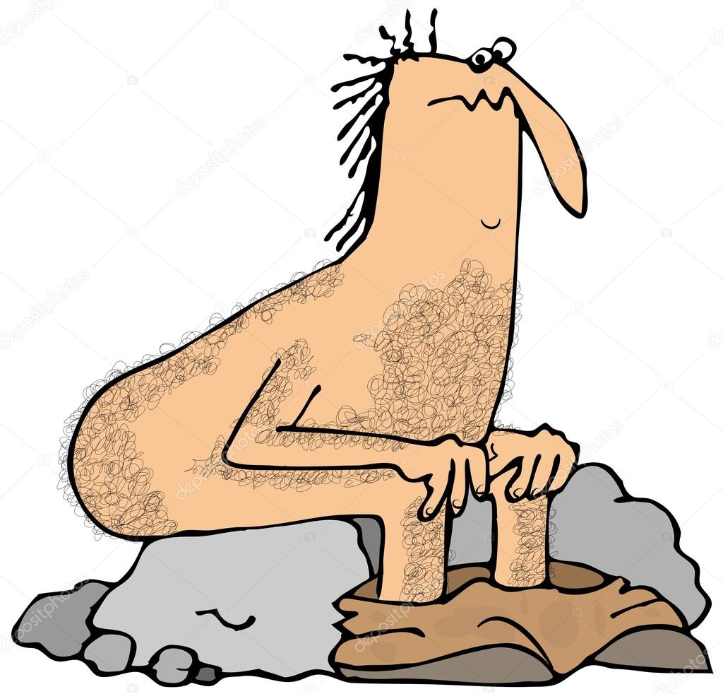 Caveman squat Stock Illustration by ©caraman #65445235