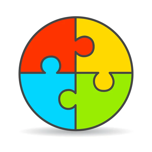 Four part puzzle diagram — Stock Vector © Arcady #85348614