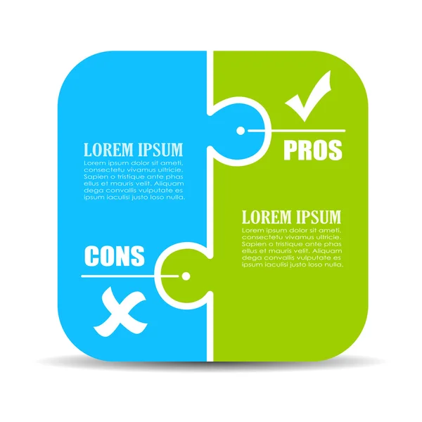 Pros and cons diagram template Stock Vector Image by ©Arcady #124334674