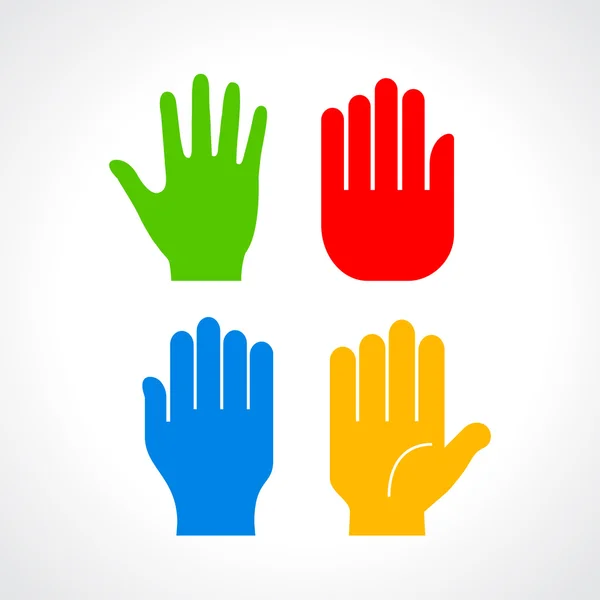 Raised human hands poster Stock Vector Image by ©Arcady #329568444