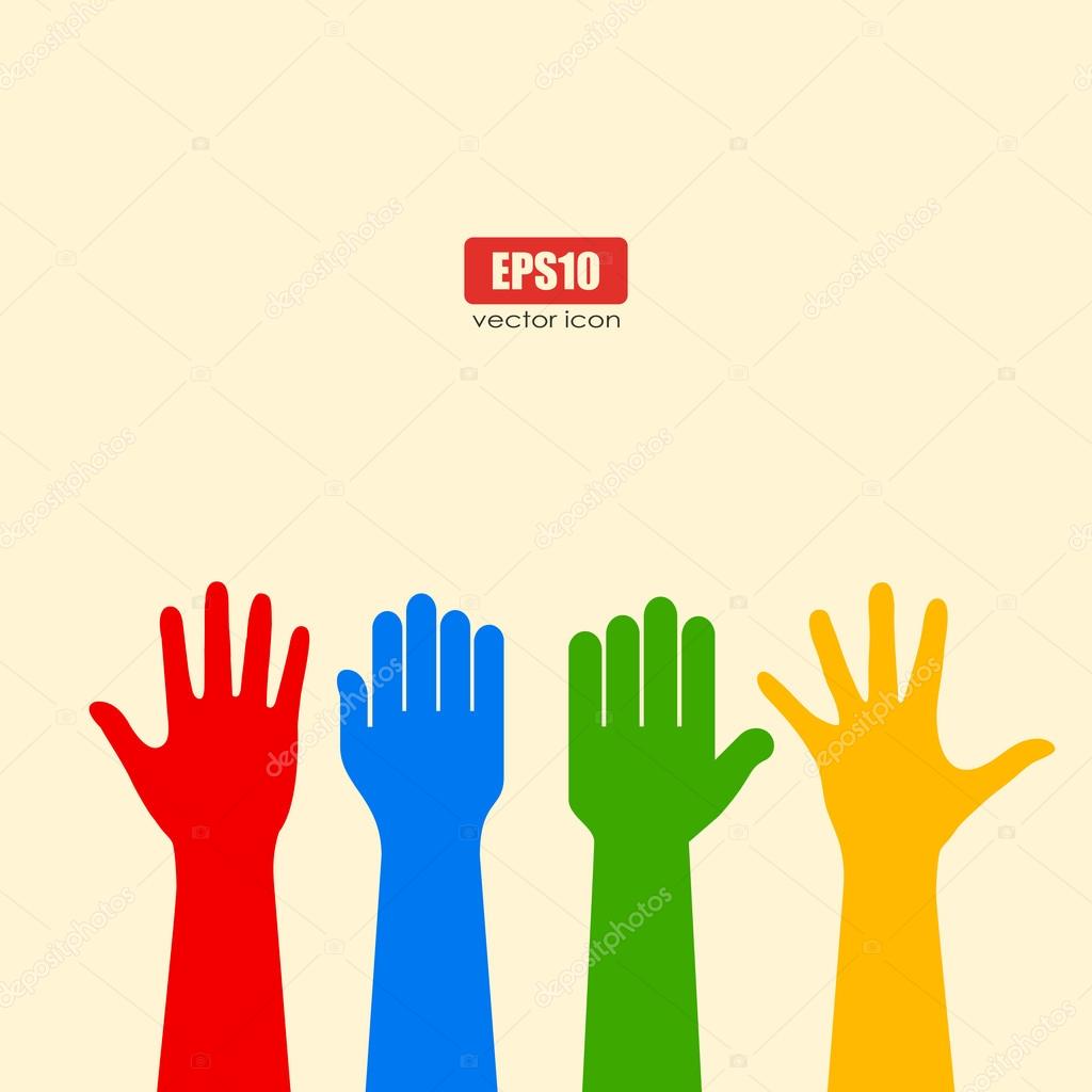 Human hands poster Stock Vector Image by ©Arcady #117208894