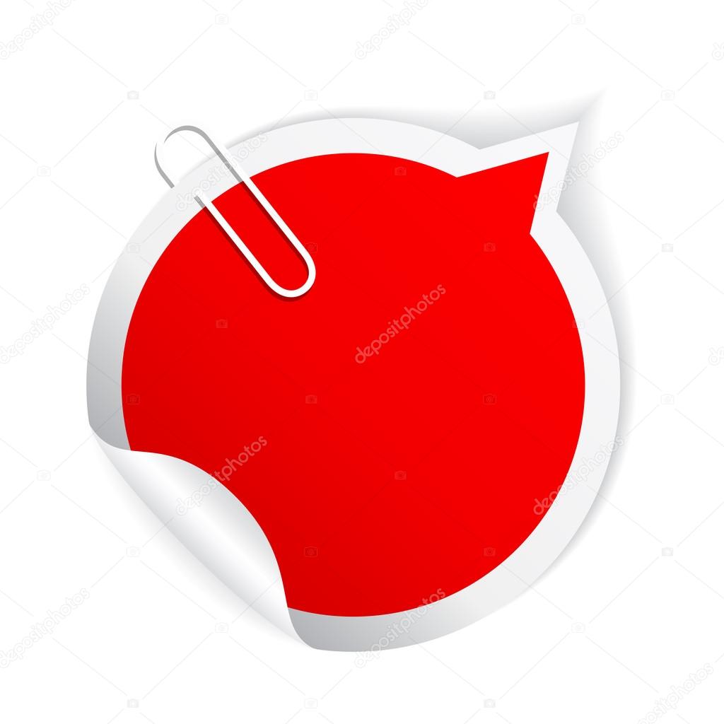 Red speech bubble note paper Stock Vector by ©Arcady 118938606