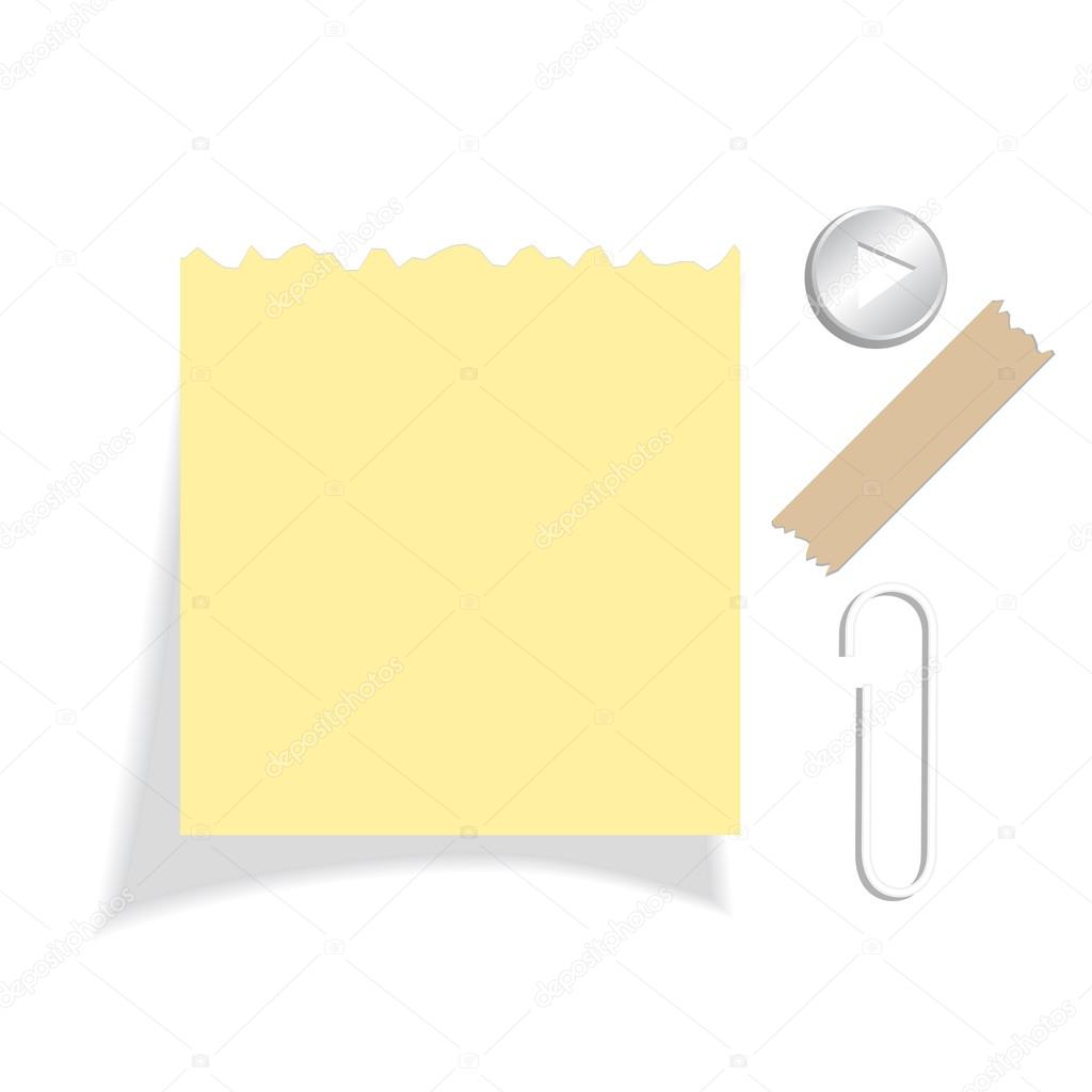 Yellow torn note paper Stock Vector Image by ©Arcady #119467914