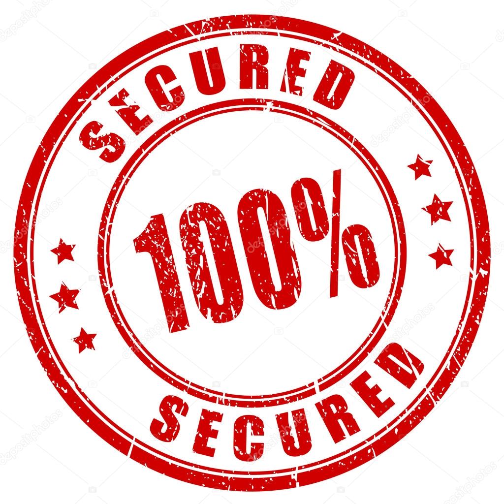 100 secured ink red stamp Stock Vector Image by ©Arcady #123744368