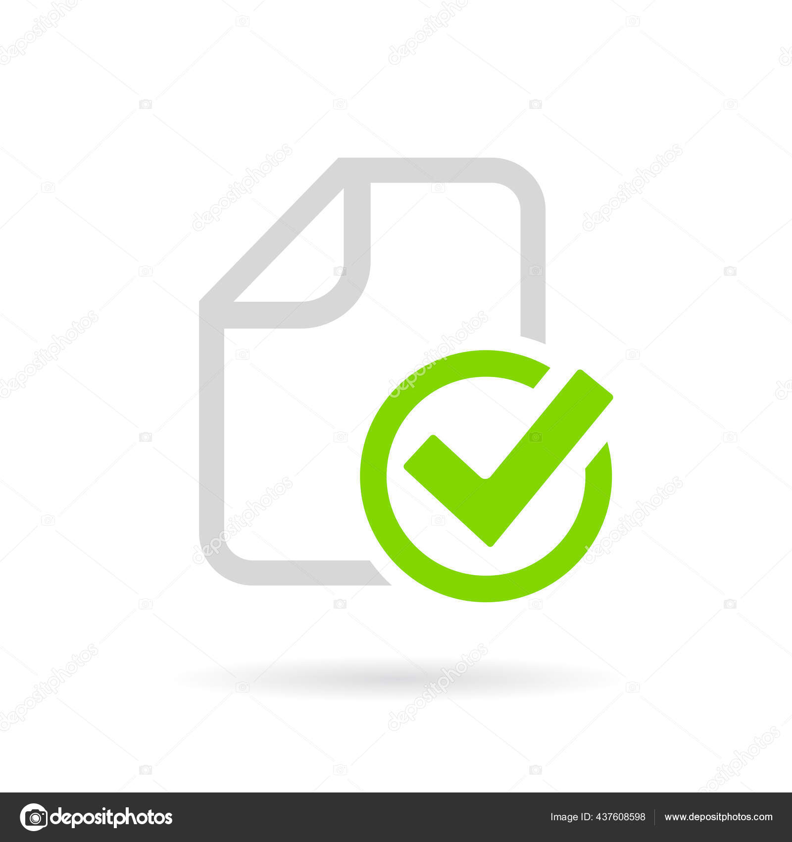 Paperwork Completed Vector Pictogram Stock Vector by ©Arcady 437608598