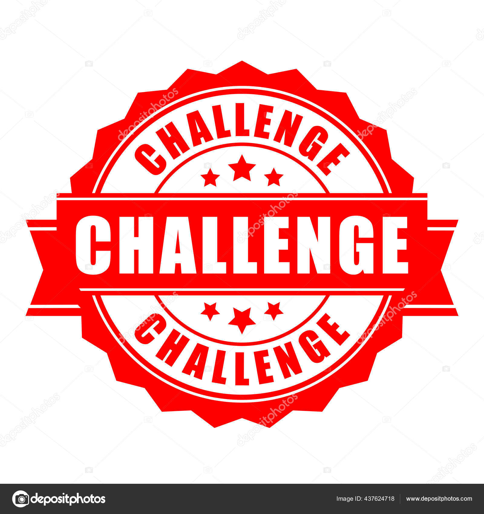 Challenge Vector Label White Stock Vector Image by ©Arcady #437624718