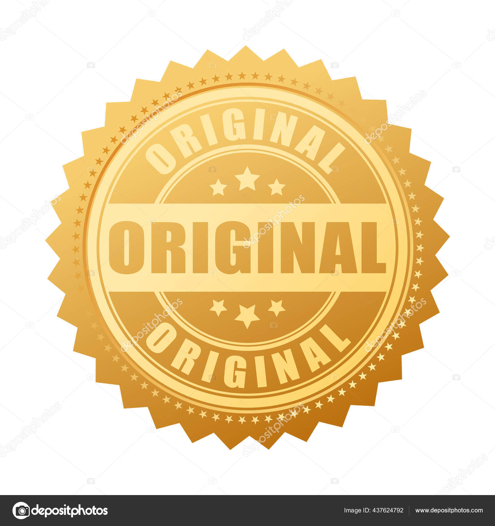 Original Gold Seal Icon Stock Vector by ©Arcady 437624792