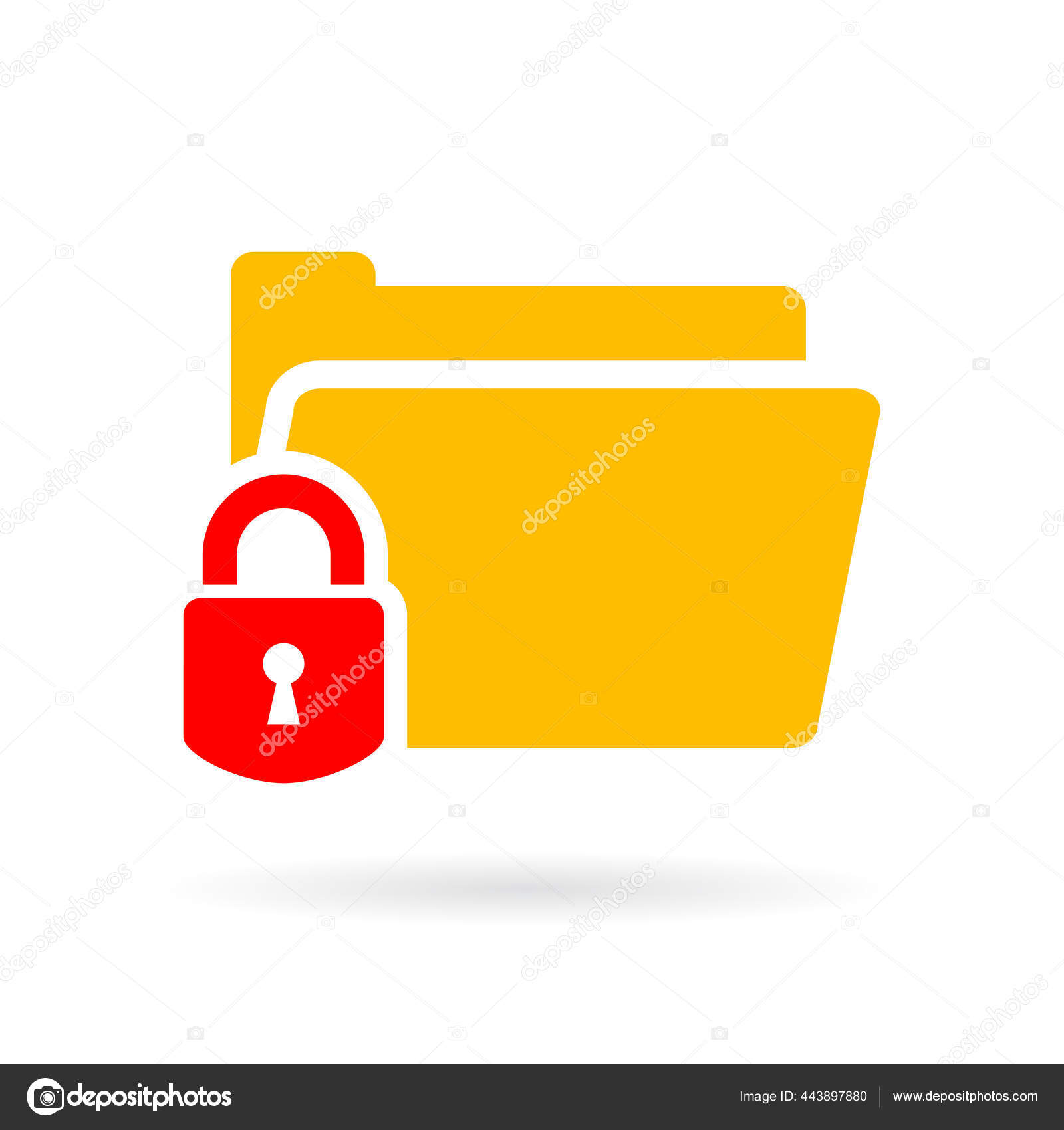 Protected Web Folder Vector Icon Stock Vector Image by ©Arcady #443897880