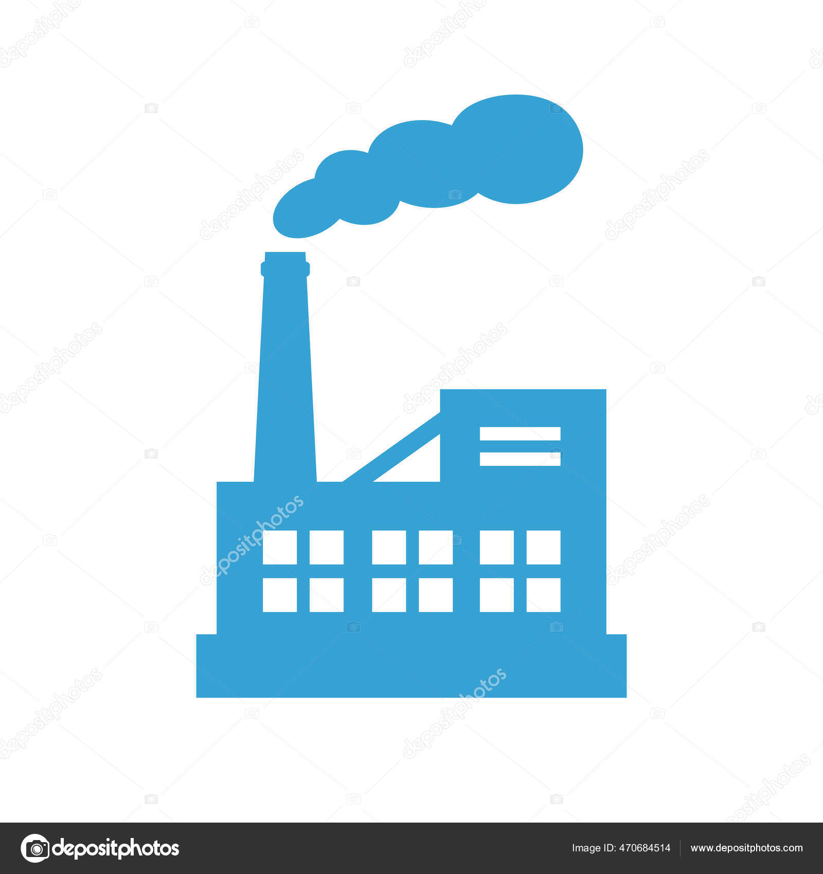 Big Industrial Factory Vector Icon Stock Vector Image by ©Arcady #470684514