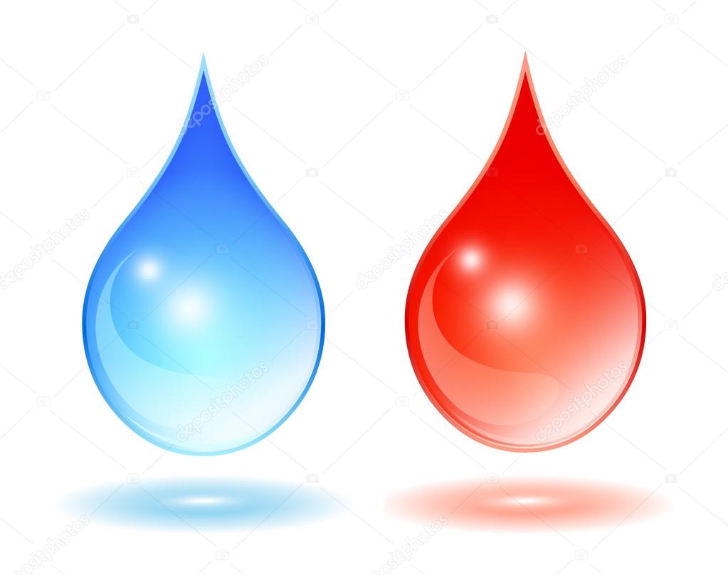 Gouttes d'eau froide chaude — Image vectorielle Arcady © #53504255