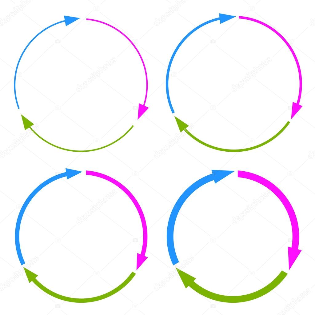 Three part arrow circle — Stock Vector © Arcady #68747085 Three part arrow circle — Stock Vector © Arcady #68747085