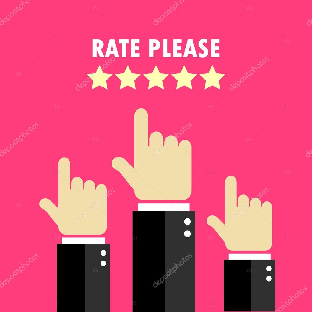 Rate hands poster Stock Vector by ©Arcady 73928859