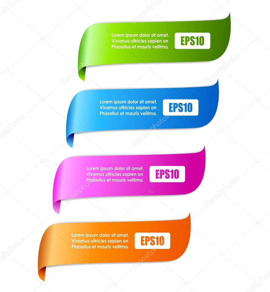 Vector color ribbons Stock Vector Image by ©Arcady #92816490
