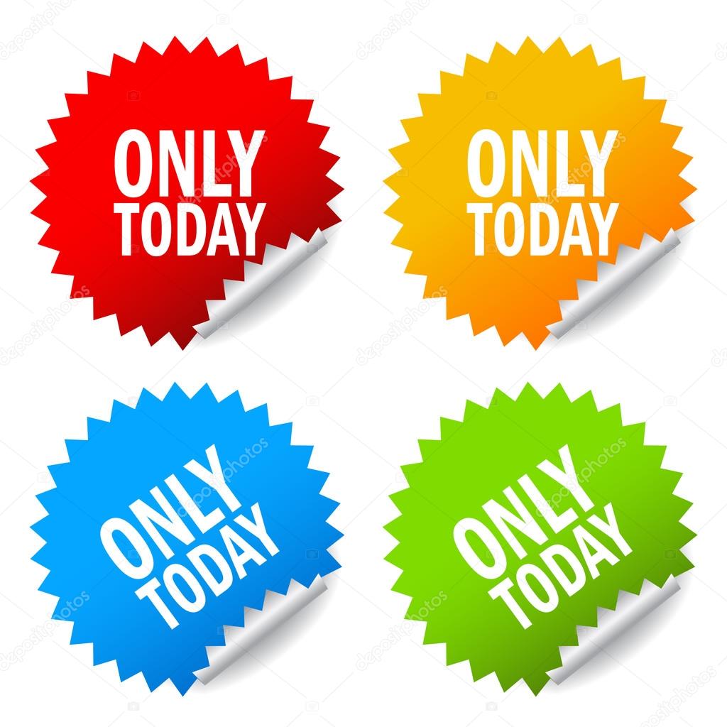 Only today sale offer stickers Stock Vector Image by ©Arcady #93258530