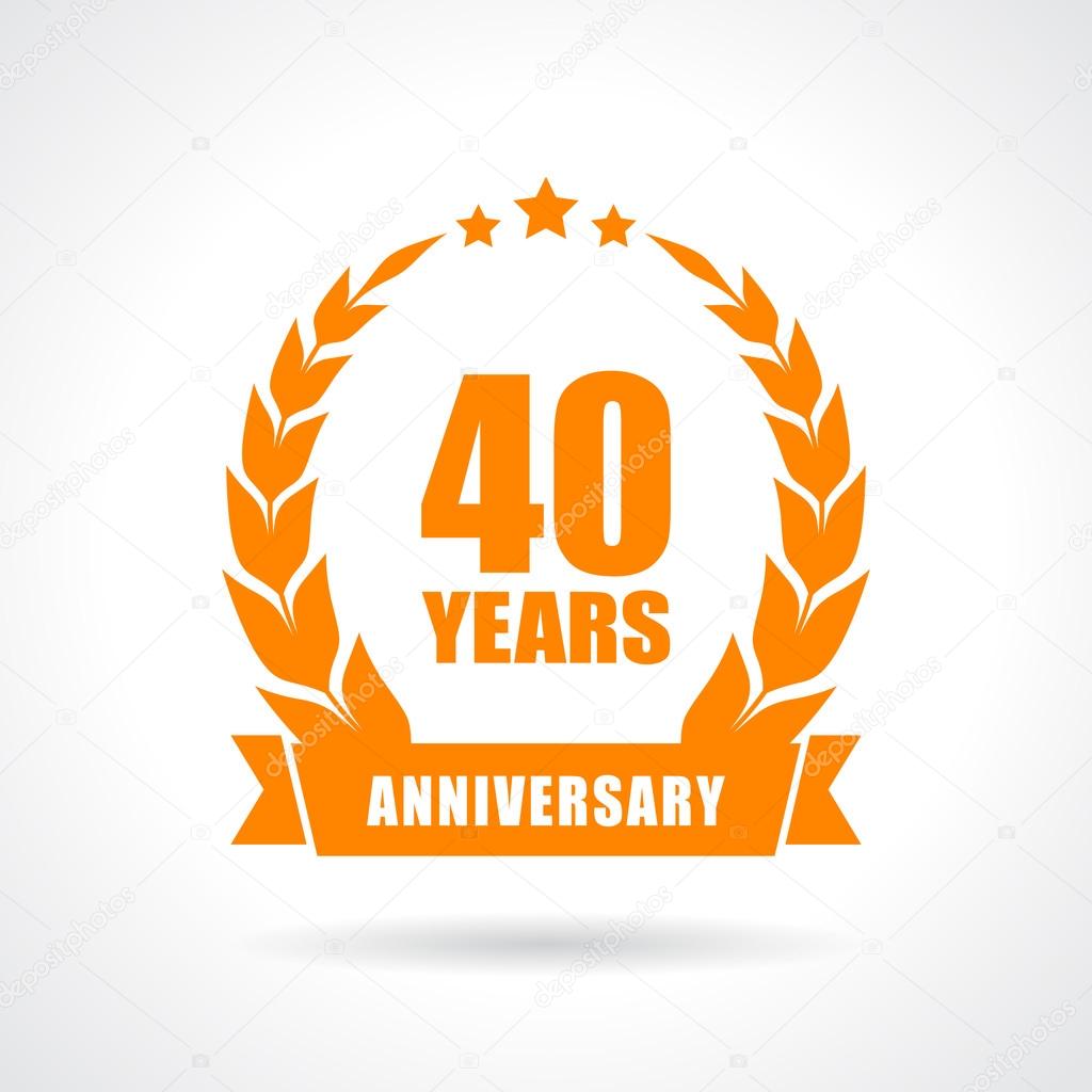 40 years anniversary icon Stock Vector by ©Arcady 93990154