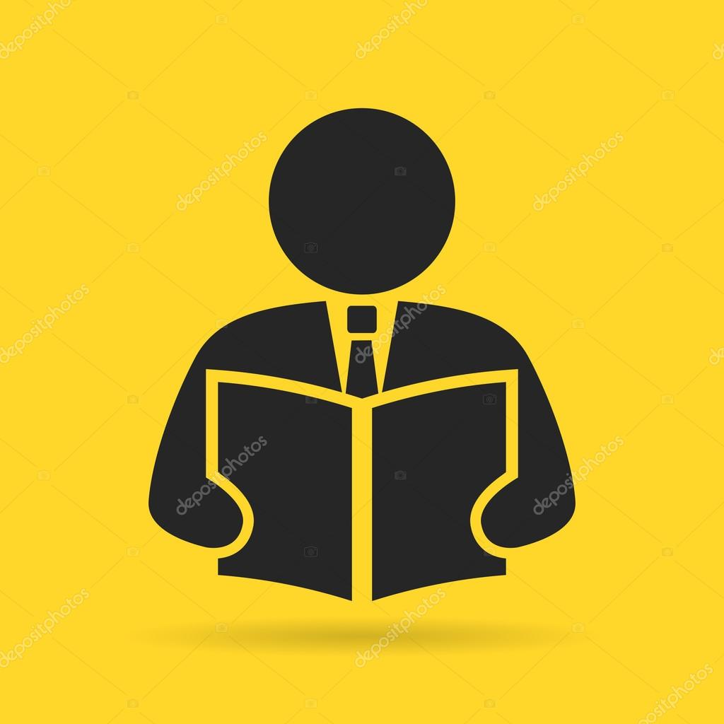 Reading person icon Stock Vector Image by ©Arcady #98116566