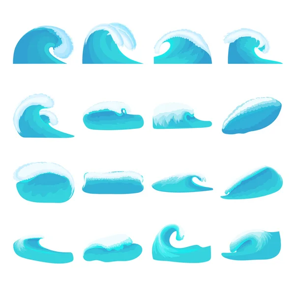 Sea waves icons set, cartoon style — Stock Vector © ylivdesign #130116434 Sea waves icons set, cartoon style — Stock Vector © ylivdesign #130116434