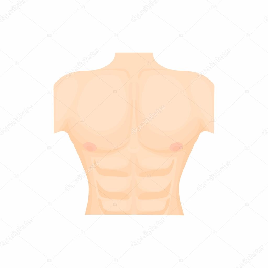 Fotos: del pecho humano | Icono del pecho humano en estilo de dibujos ...