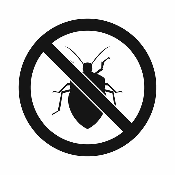Prohibition sign bugs icon, flat style Stock Vector Image by ...