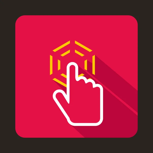 Hand cursor icon on red Stock Vector Image by ©ylivdesign #72867049