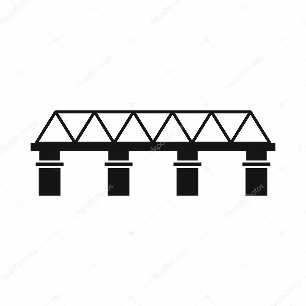 Bridge icon, simple style — Stock Vector © ylivdesign #112148576