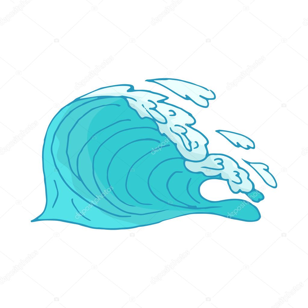 Water Wave Icon White