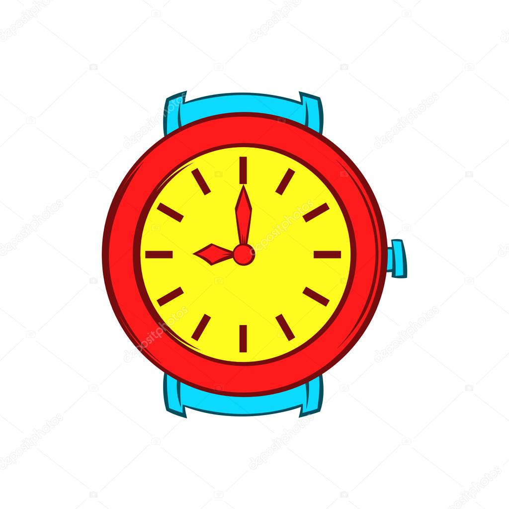 Red wrist watch icon, cartoon style — Stock Vector © ylivdesign #113668930