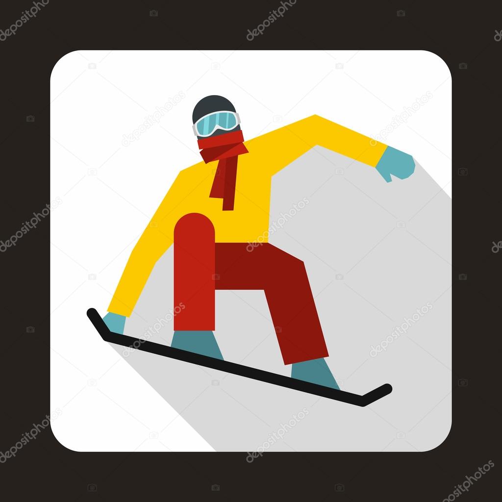 Snowboarder on the snowboard deck icon Stock Vector by ©ylivdesign ...