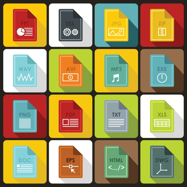 File type icons as labels set - zip, pdf, jpg, doc Stock Vector Image ...