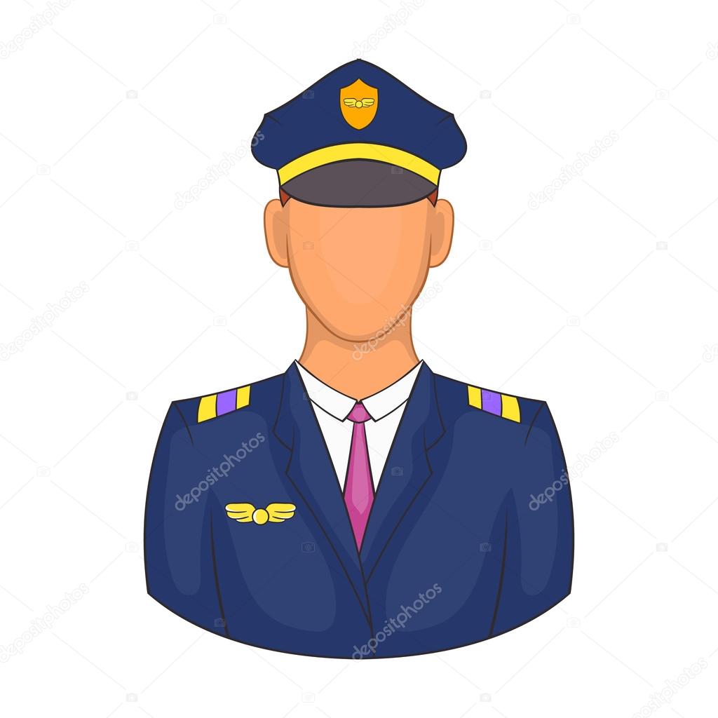 Ícone piloto em estilo cartoon Stock Vector by ©ylivdesign 119073666