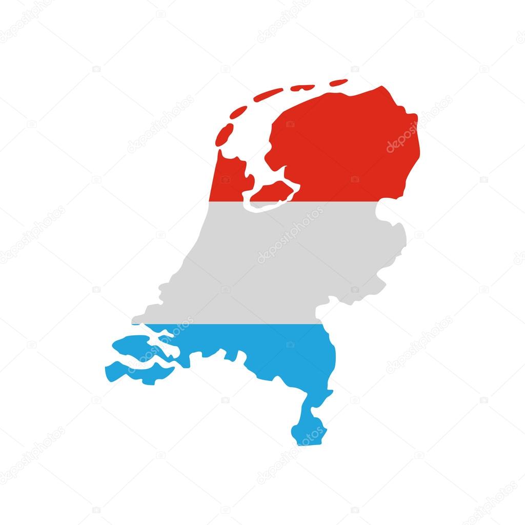 Map of the Netherlands in Dutch flag colors icon Stock Vector Image by ...