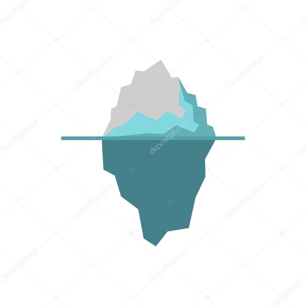 Iceberg icon, flat style Stock Vector Image by ©ylivdesign #119839624