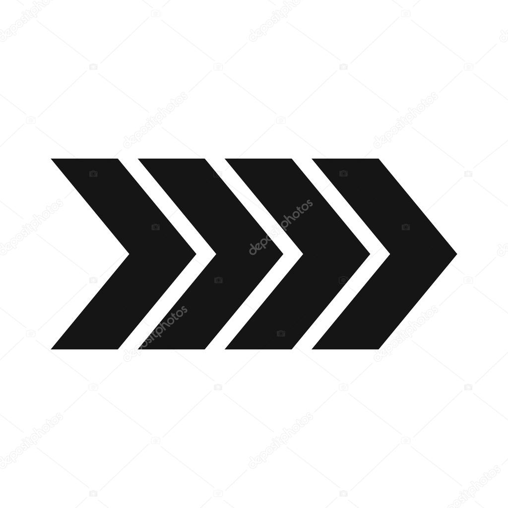 Icono de flecha rayada, estilo simple — Vector de stock © ylivdesign ...