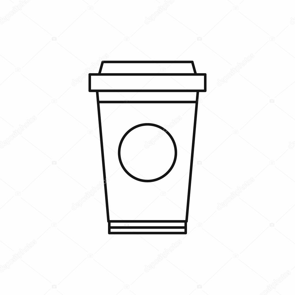 Paper cup of coffee icon, outline style Stock Vector Image by ...
