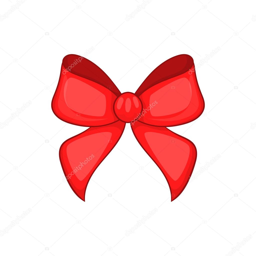 Icono de lazo rojo, estilo de dibujos animados — Vector de stock ...