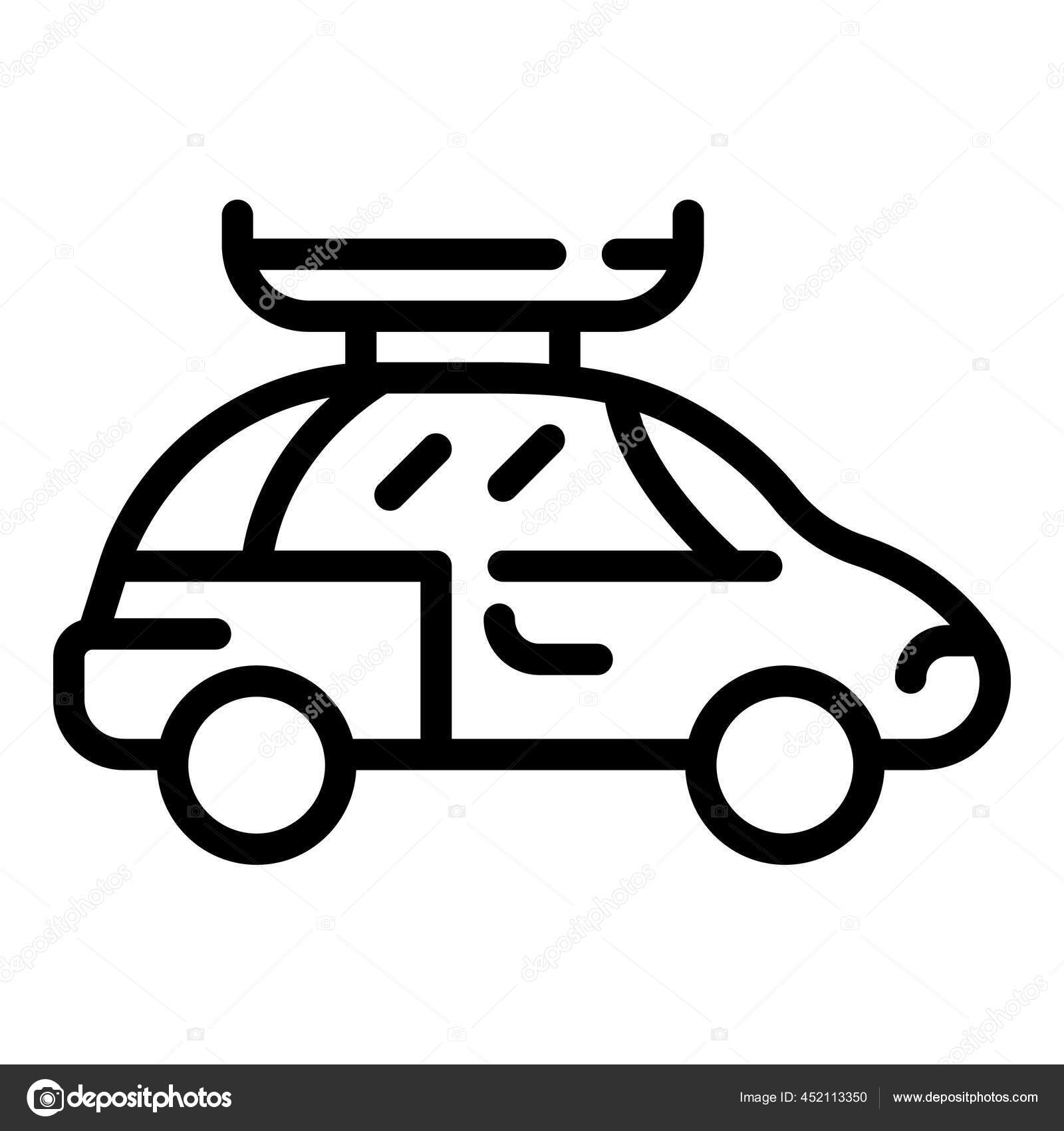 Car roof container icon, outline style Stock Vector Image by ...