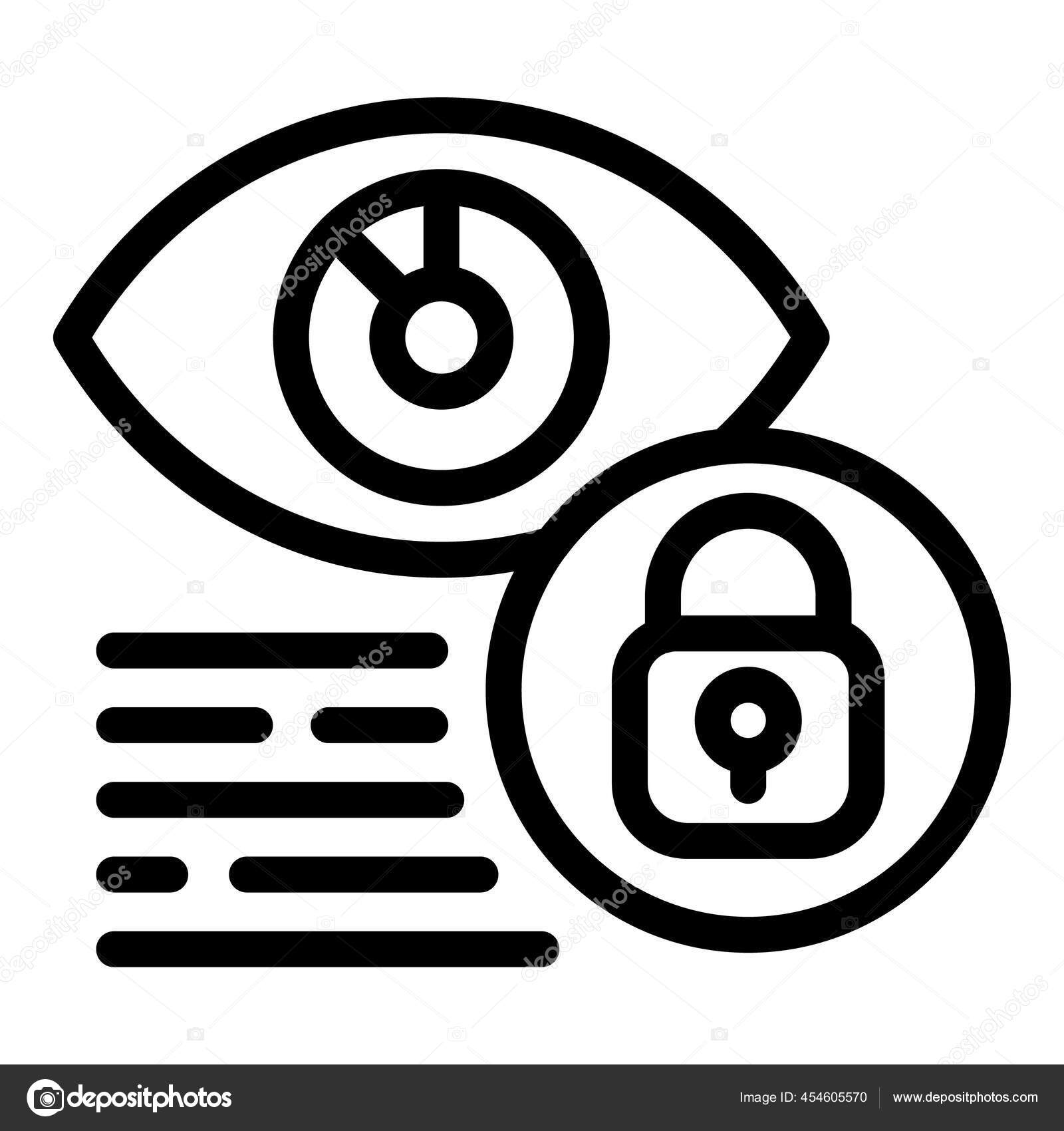 System eye privacy icon, outline style Stock Vector Image by ...