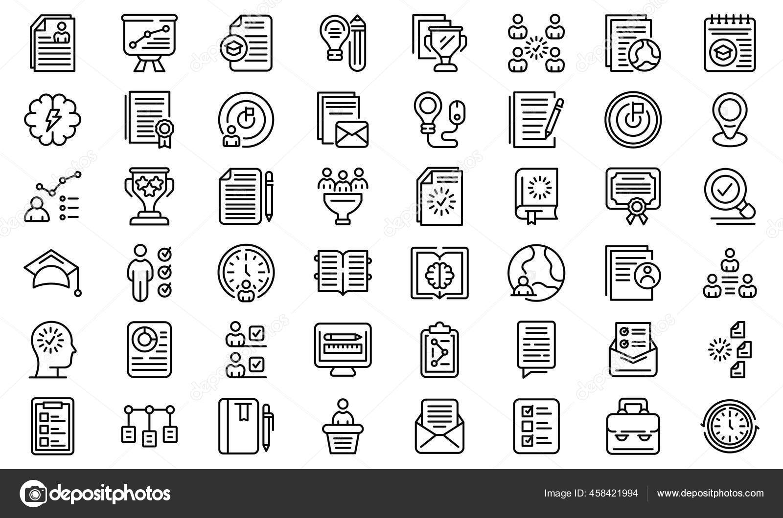 Education workflow icon, outline style Stock Vector Image by ...