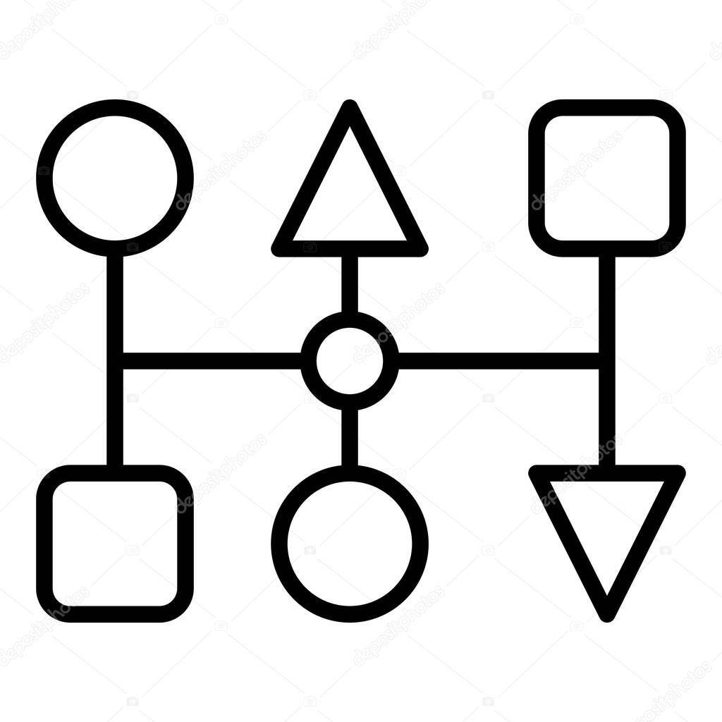 Complejo esquema icono contorno vector. Datos del sistema 2022