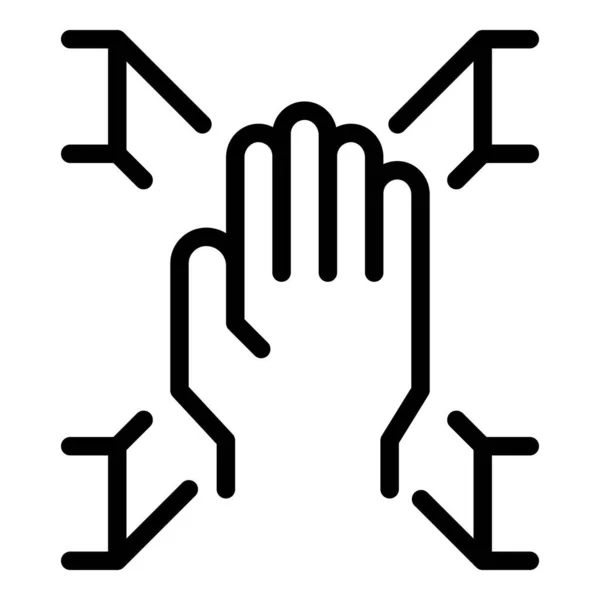 Rejected Palm Scanning Icon Outline Vector Social System Scan Signature ... Rejected Palm Scanning Icon Outline Vector Social System Scan Signature ...