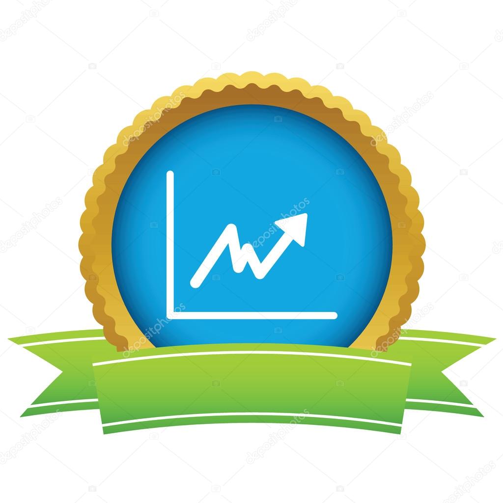 Gold unstable graph logo Stock Illustration by ©ylivdesign #70739203