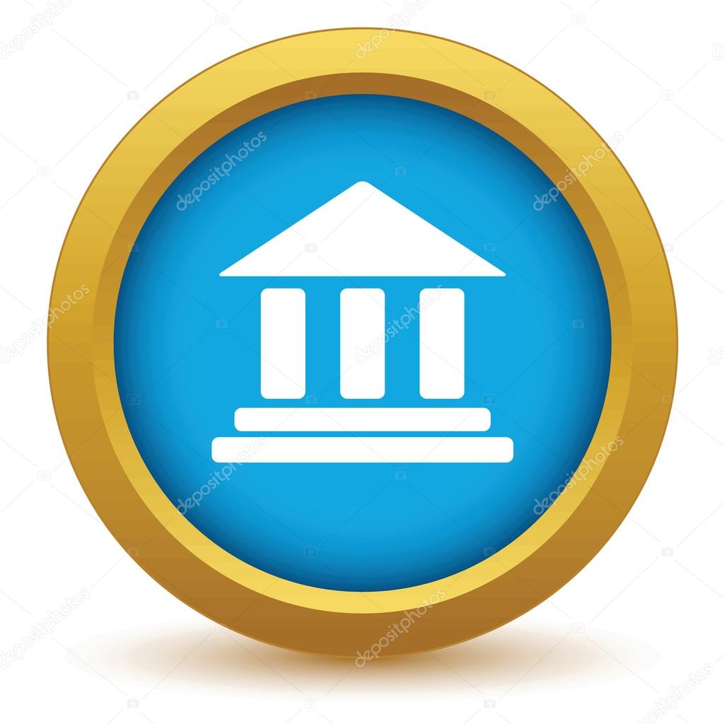 Gold bank icon Stock Vector by ©ylivdesign 71100929