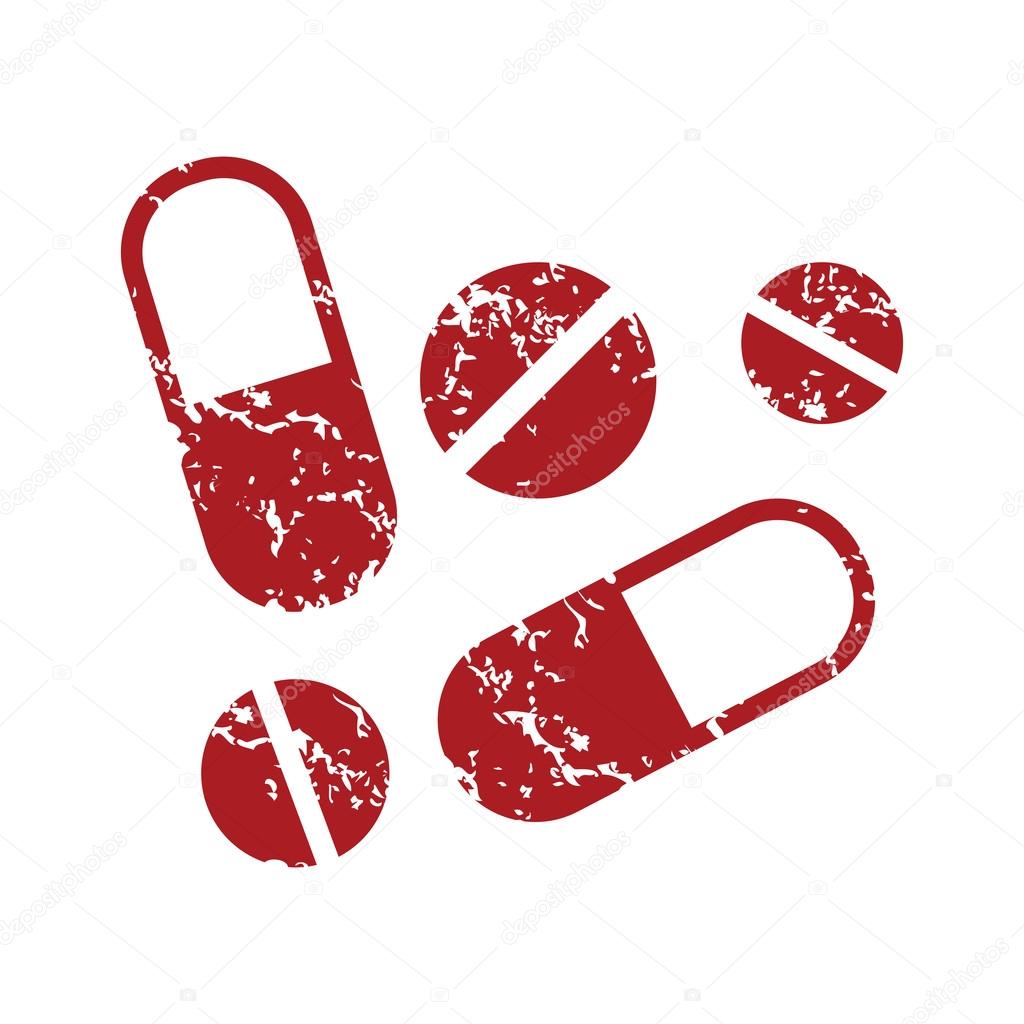 Red grunge tablets logo Stock Vector Image by ©ylivdesign #71321309