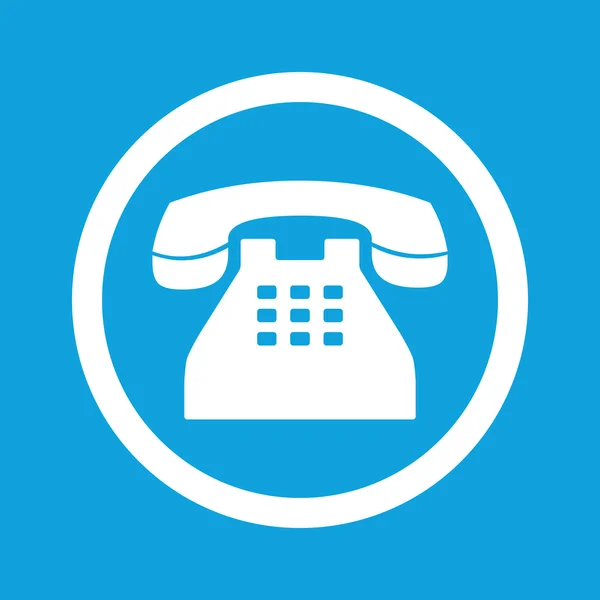 Blue Telephone Icon Vector