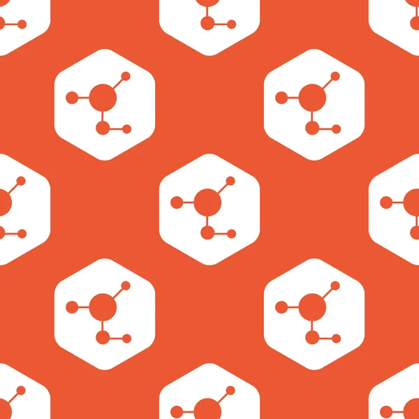 Orange hexagon molecule pattern Vector Art Stock Images | Depositphotos
