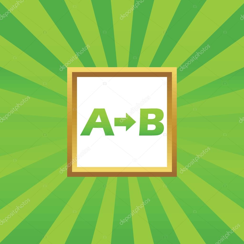 A to B picture icon Stock Vector Image by ©ylivdesign #78644006