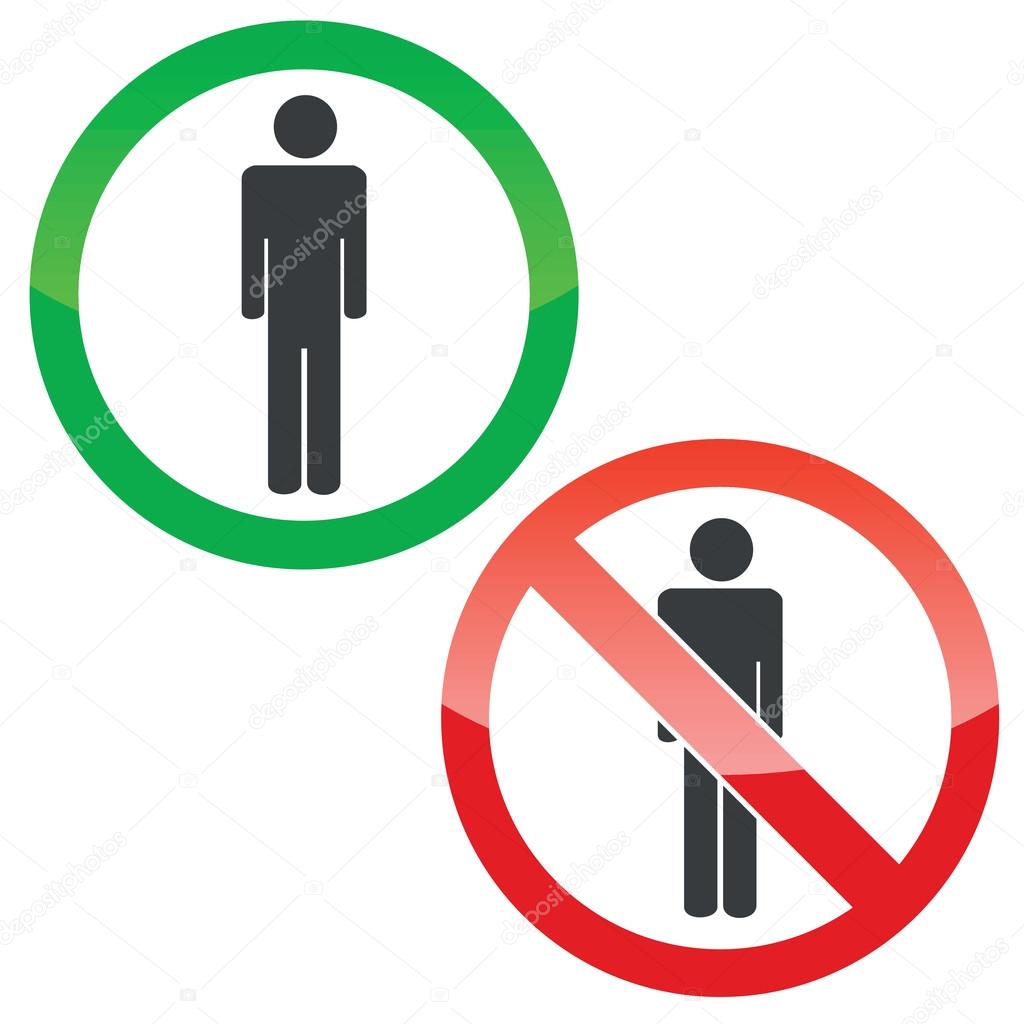 Man permission signs set Stock Vector by ©ylivdesign 79502334