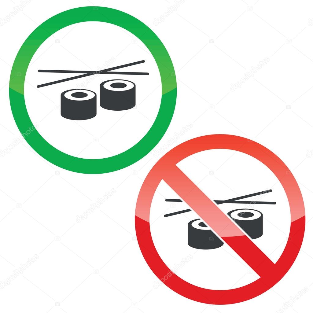 Sushi permission signs set Stock Vector Image by ©ylivdesign #79503402