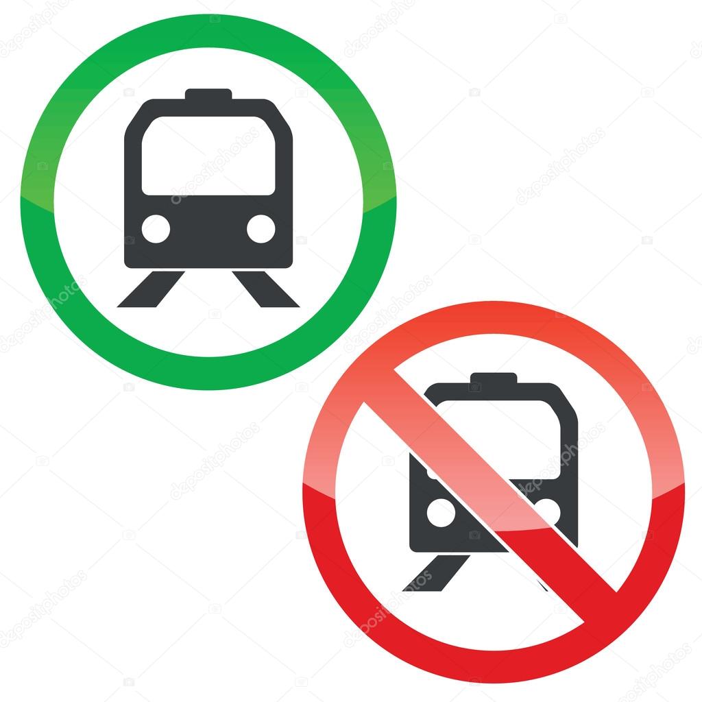 Train permission signs set Stock Vector Image by ©ylivdesign #79505290